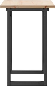 Jídelní stůl s O rámem 80 x 50 x 75,5 cm borové dřevo a ocel 3282738