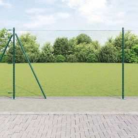 Hexagonální plot s betonovým základem 100 x 1,4 m Zelená 3353596