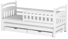 Dětská postel 80 cm GLYNDA (s roštem a úl. prostorem) (bílá). 1013021