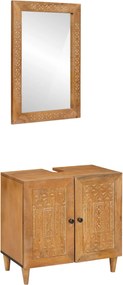 Sada koupelnového nábytku 2 ks Hnědá 62 x 33 x 58 cm 3310066
