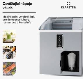 Klarstein Bullet Ice výrobník ledu, 15 kg ledu denně, Bullet & drcený led, Nerezová ocel