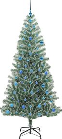 Umělý vánoční stromeček se sněhem a LED osvětlením 210 cm 3396831