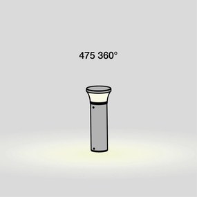 SLC SLC1418 LED venkovní sloupkové svítidlo Faro 475mm Bollard černé 2323lm 2700/3200/4000K Ra80 nastavitelná intenzita IP66 360 - TLG