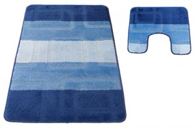 Sada koupelnových koberečků Montana s výřezem 04N modrá