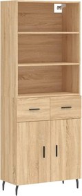 Skříň highboard dub sonoma 69,5 x 34 x 180 cm kompozitní dřevo 3200532