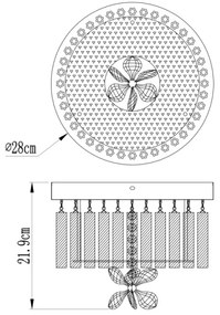 Globo 68397-12 - LED stropní svítidlo MATHILDA LED/12W/230V