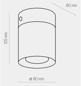 Bodové svítidlo VICO BLACK 1xGU10/10W/230V