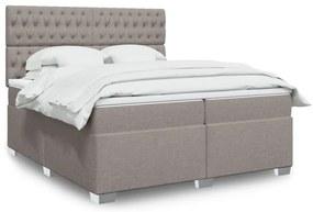 Box spring postel s matrací taupe 200x200 cm textil 3290606