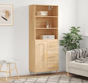 vidaXL Skříň highboard 69,5 x 34 x 180 cm kompozitní dřevo [3190005] Barva: dub sonoma