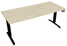 Elektr. nastavitelný stůl 180x80 s pamětí - HOBIS MOTION MS 2M 1800 Dekor stolové desky: akát, Barva kovové podnože: černá