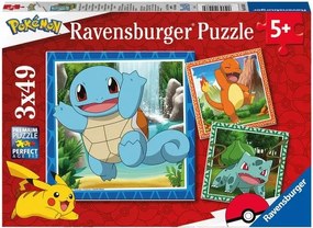 Puzzle ravensburger 055869 vypusťte pokémony 3x49 dílků