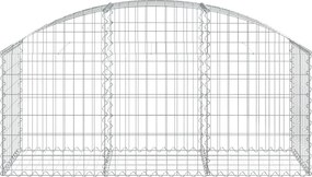 Klenutý gabionový koš 150 x 50 x 60/80 cm pozinkované železo 153453