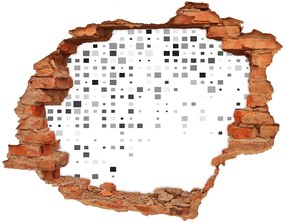Wallmuralia Samolepící díra zeď Abstrakce čtverce 90x70 cm