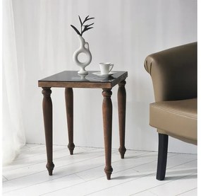 Dřevěný odkládací stolek s tvrzeným sklem Neostyle Tango