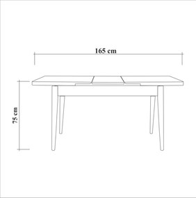 Jídelní set Vina 5D ořech/antracit