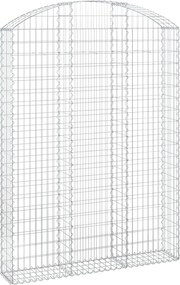 Klenutý gabionový koš 150 x 30 x 200/220 cm pozinkované železo 153450