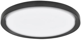 Kruhové světlo Troy se stmíváním - černá, 40 W, 2200 lm, 460 mm