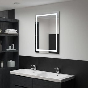 Koupelnové zrcadlo s LED světly a dotykovým senzorem | 60x80 cm