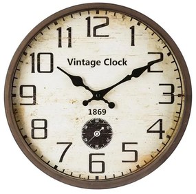 Nástěnné hodiny Lanie vintage hnědá