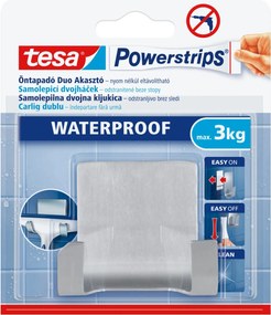 tesa Samolepicí dvojháček Powerstrips Waterproof, nerezová ocel, 1 ks