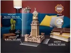 Ugears 3D dřevěné mechanické puzzle Alexandrijský maják