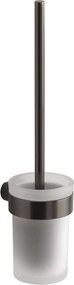 Sapho Gedy Pirenei - WC štětka závěsná, mléčné sklo/gun metal PI330381