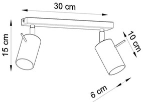 Bílé stropní světlo Sollux Etna