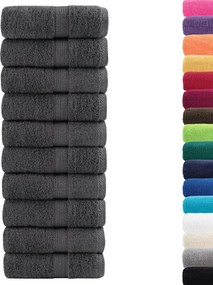 Prémiové ručníky pro hosty SOLUND 50 ks antracitové 30x50 cm 600 g/m² 137155