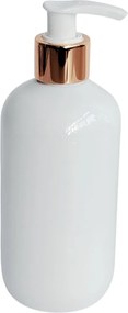 Dávkovač na mýdlo 300 ml bílý s bílo-zlatou pumpičkou BELA