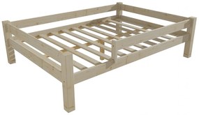 Dětská postel 8X8 01D se zábranou (Barva dřeva: surové dřevo, Rozměr: 140 x 200 cm)