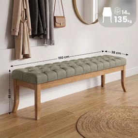 Lavice Ramses látka světlý antik 150 – taupe