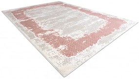Dywany Łuszczów, Kusový koberec Core A004 Frame beige/pink, 180x270, růžová, chodba / předsíň