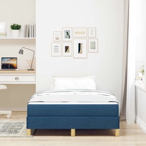 Postel s boxspringem s matrací Modrá 120 x 200 cm textil 3398562