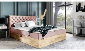 Kontinentální postel Madaris 3, Rozměr postele: 160x200, Barva:: dub wotan + Faro 5