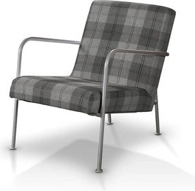 Potah na křeslo Ikea PS barva šedá látka pletený vzor, vzorované