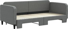 Válenda s přistýlkou tmavě šedá 90 x 200 cm textil 3196817