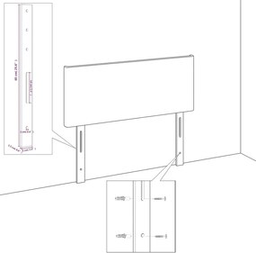 vidaXL Rám postele bez matrace 90 x 200 cm samet [3125856] Barva: světle šedá