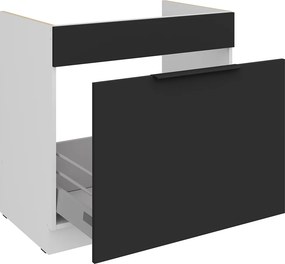ARIA bc | dolní skříňka 80 ZL 1S dřezová | 80 cm | PREMIUM BOX | bílá/černá