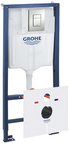 Grohe Rapid SL - Předstěnová instalace s nádržkou pro závěsné WC, souprava Fresh a tlačítko Skate Cosmopolitan, matný chrom 39449000