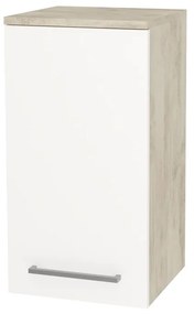 Mereo Bino koupelnová skříňka horní 63 cm, levá, Multidecor, Chromix bílý CN695CHB2