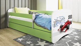 Dětská postel Babydreams formule jedna zelená