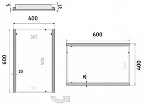 Nimco LED zrcadlo 400x600 ZP 11000