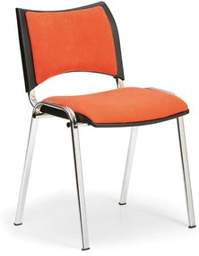 Konferenční židle SMART - chromované nohy, oranžová