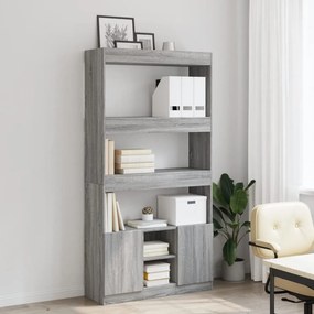 Skříň highboard šedá sonoma 92 x 33 x 180 cm kompozitní dřevo 3309623