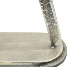 Stříbrné kovové stolní hodiny Mauro Ferretti Risio, 54 cm