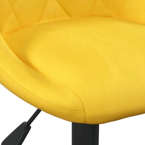 Jídelní židle hořčicově žlutá samet 335367