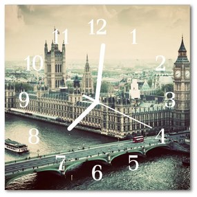 Nástenné skleněné hodiny Londýn 30x30 cm
