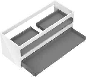 Mexen Box-A korpus skříňky pod umyvadlo 120 cm, 2 zásuvky, bílý lesk - 91AX0-1200-470-2-00