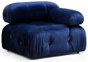 Hanah Home Čtyřmístná pohovka s pufem BUBBLE modrá 288 cm