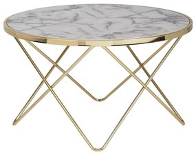 Bruxxi Konferenční stolek Galla, 85 cm, zlatá